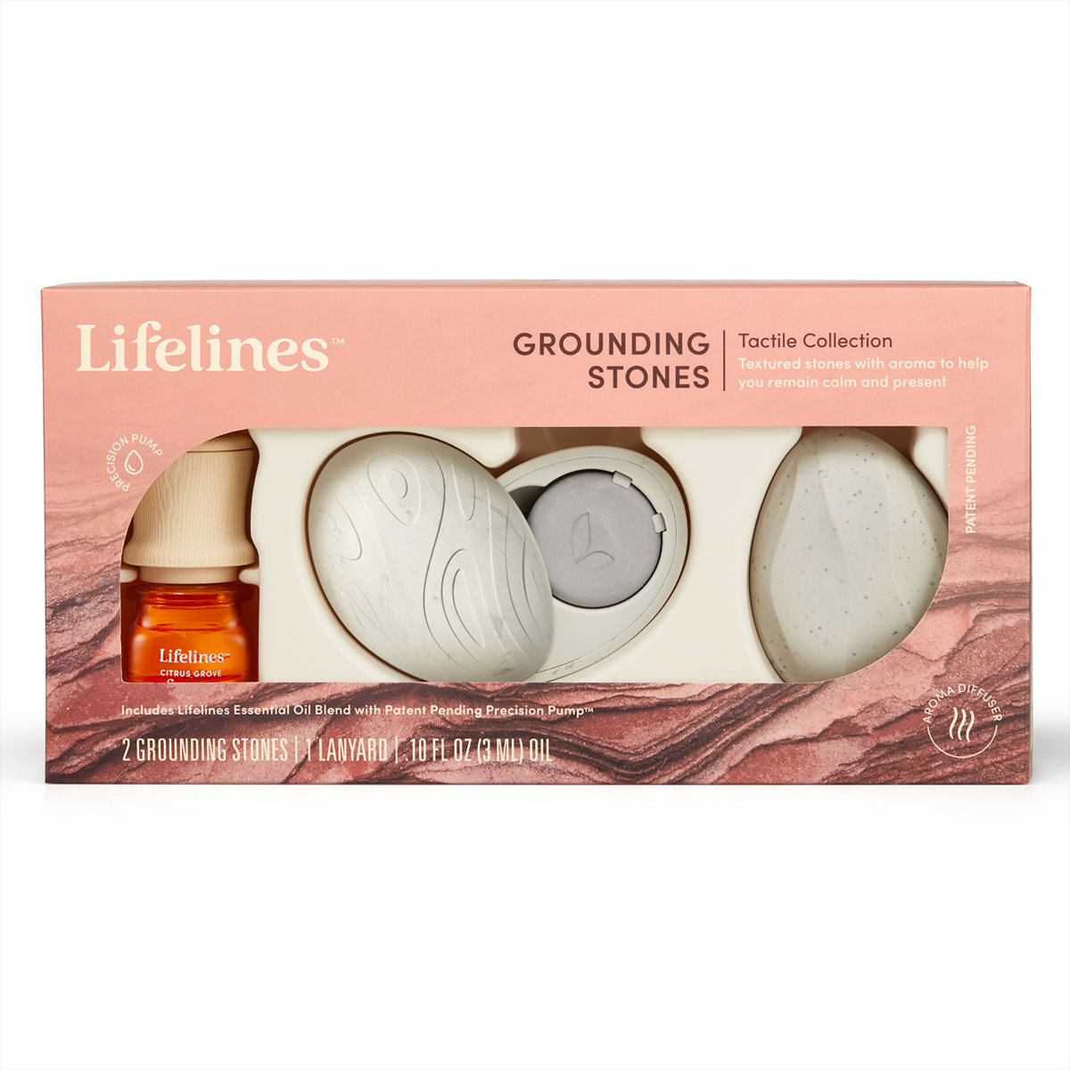 Lifelines Grounding Stones - Tactile Collection plus Essential Oil Blend & Reviews | Wayfair